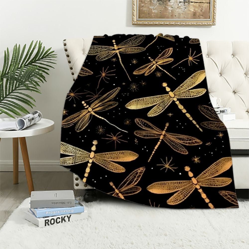 ARISTURING Dragonfly Blanket Gifts for Women Kids Mom Home Bedroom ...