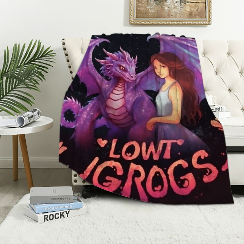 HENGT Dragons Blanket for Girls Just Girl Who Loves Dragons Throw ...