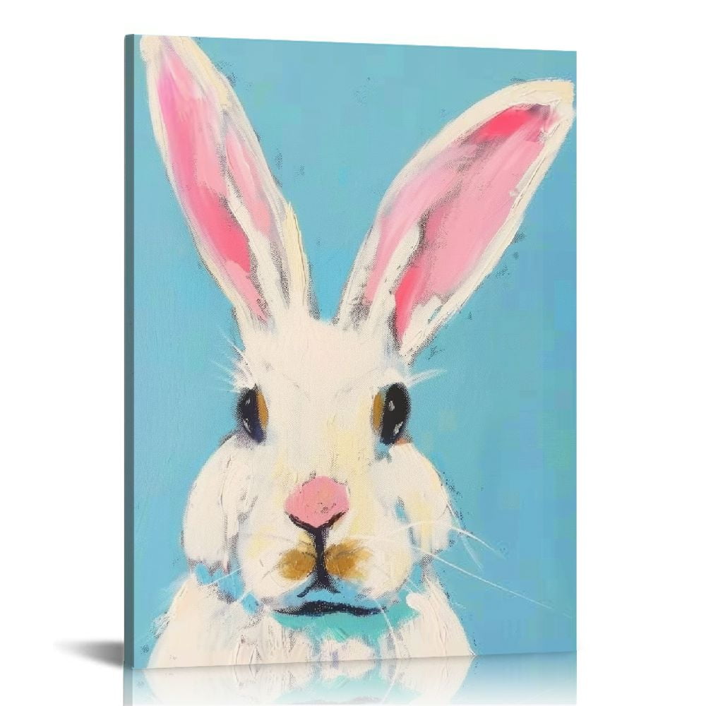 ARISTURING Easter Wall Art Cute Bunny Poster Rabbit Easter Egg Gnome ...