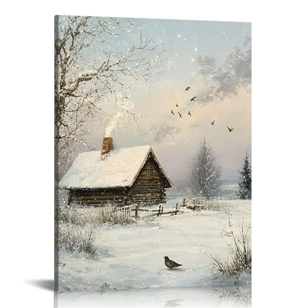 ARISTURING Eclectic Vintage Posters Winter Gallery Wall Art Christmas ...