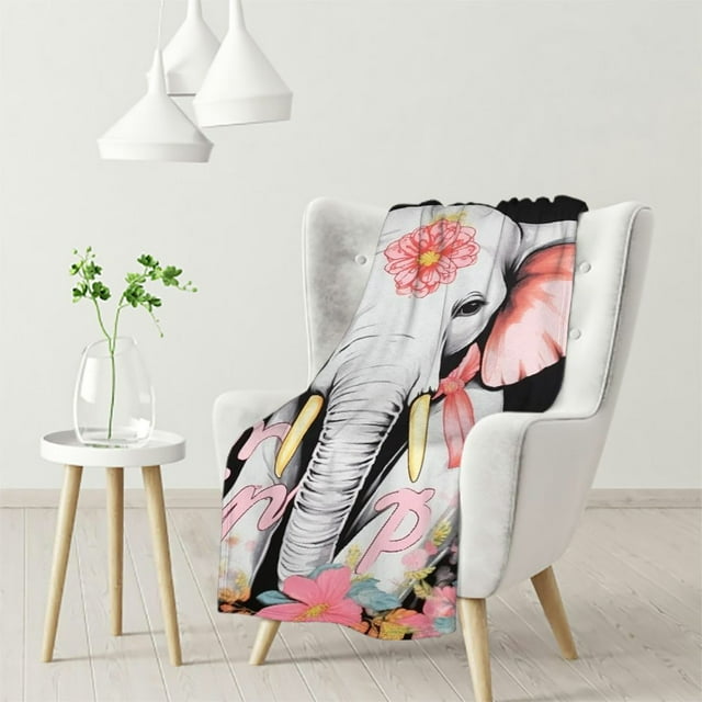 ARISTURING Elephant Blanket Pink Elephant Gifts for Women - Just A Girl ...