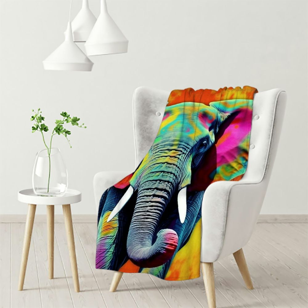 ARISTURING Elephant Blanket Super Soft Warm Elephant Throw Blanket ...
