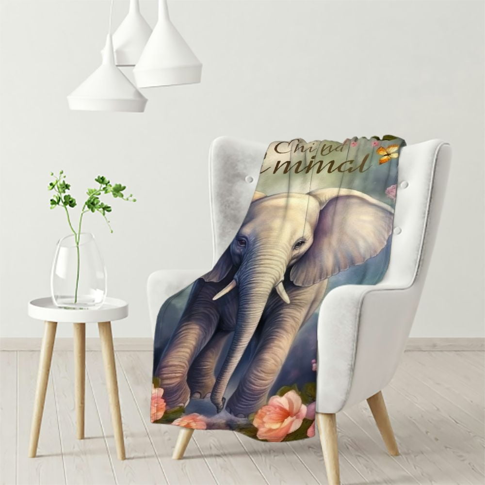 ARISTURING Elephant Name Blanket for Elephant Lovers - Lap Size - Soft ...