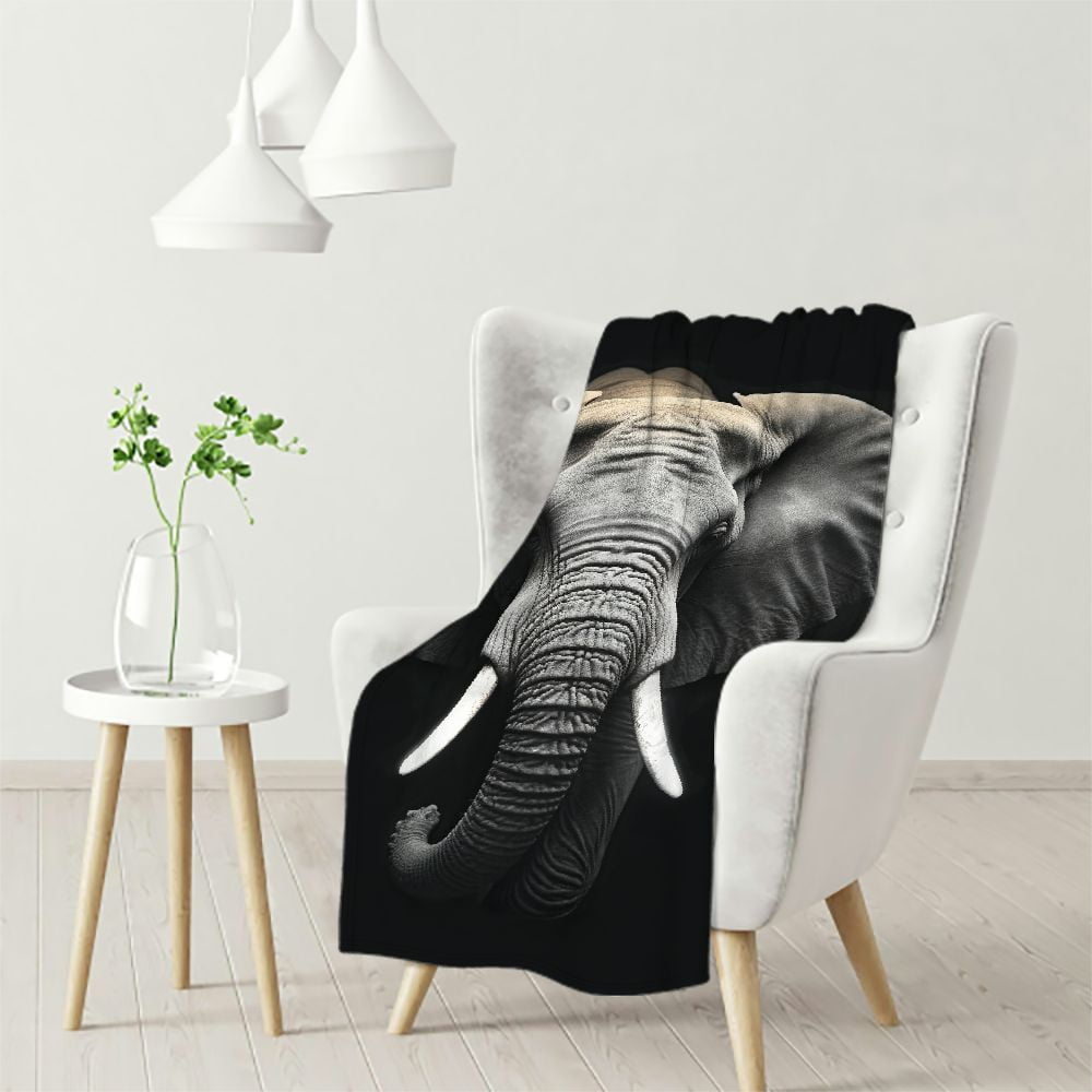ARISTURING Elephant Throw Blanket Animal Bedding Blanket Super Soft ...
