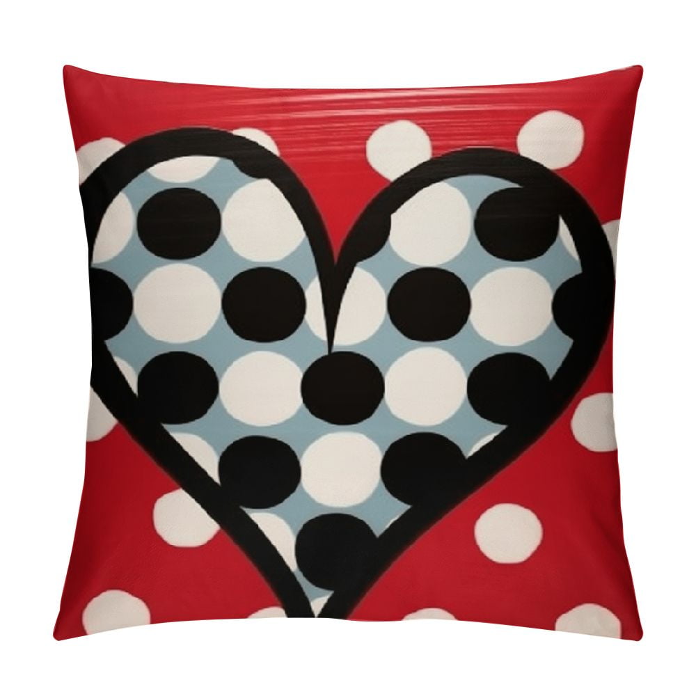ARISTURING Emotion Valentines Day Throw Pillow Covers, Buffalo Check ...