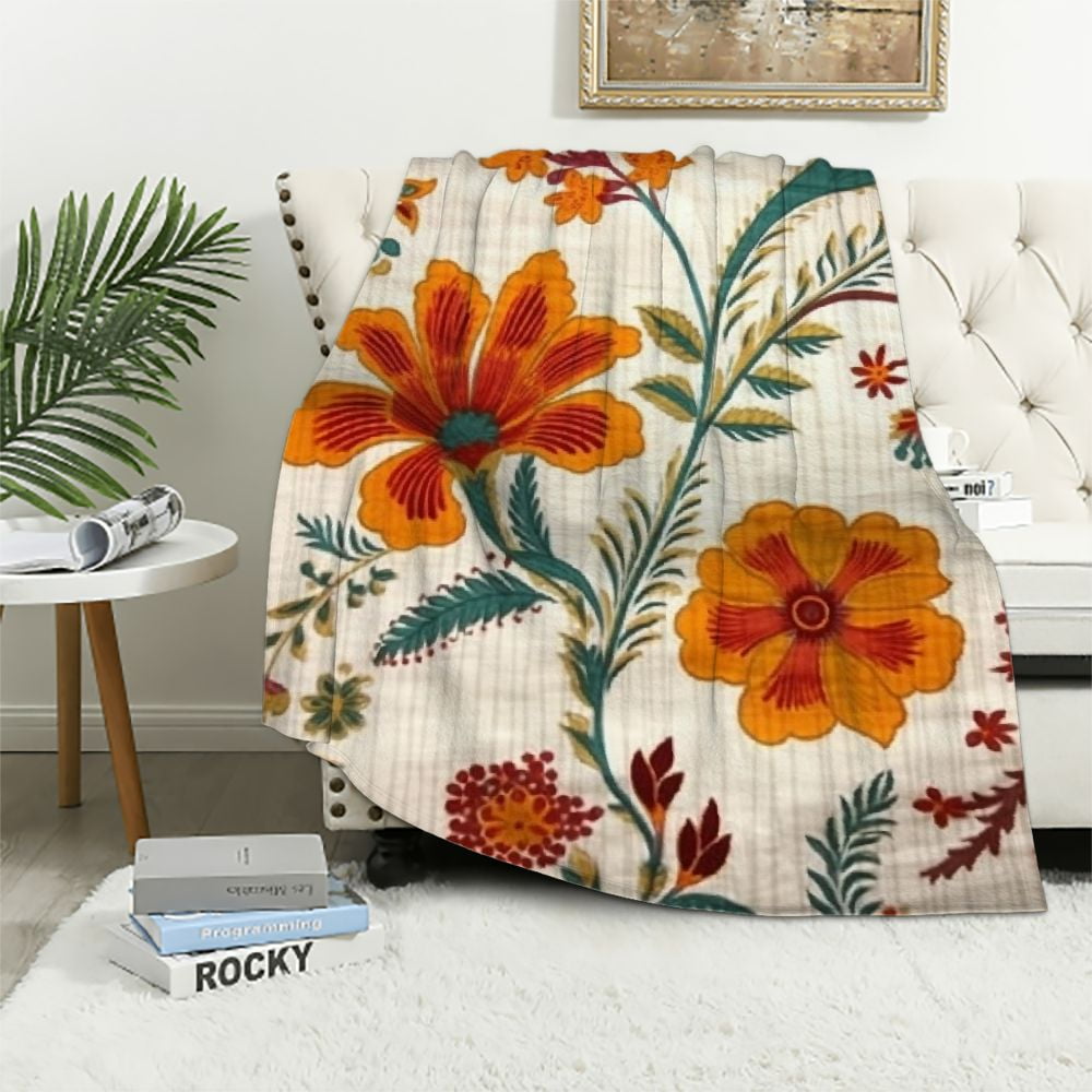 ARISTURING Fall Throw Blanket for Couch Bed Chair, 100% Cotton Muslin 4 ...