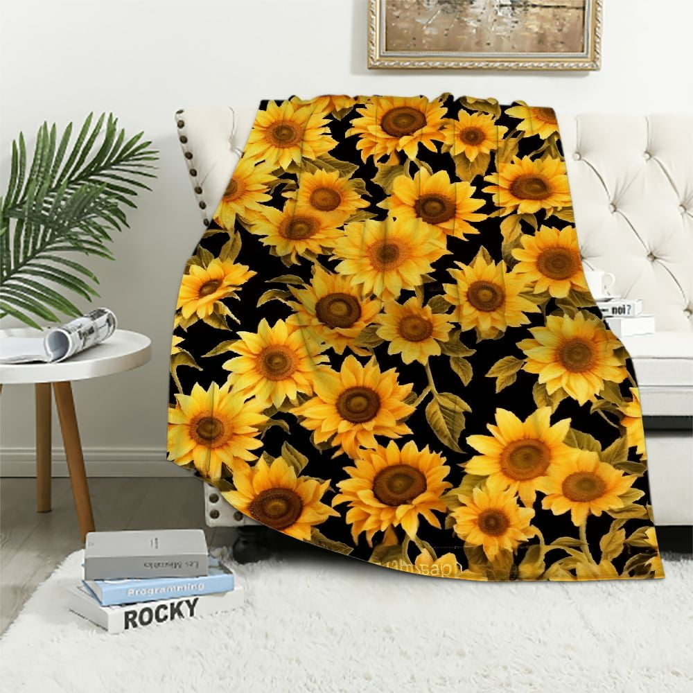 ARISTURING Fall Throw Blanket Sunflower Soft Lightweight Cozy Warm ...