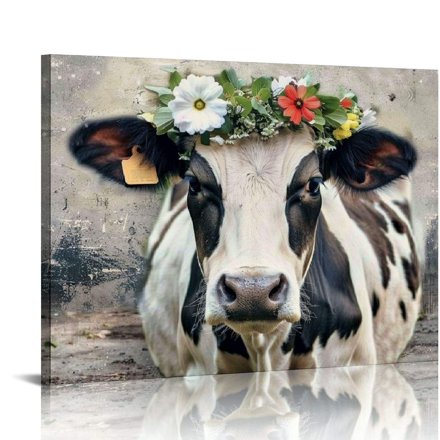 ARISTURING Farm Animal Canvas Wall Art Country Cow Pig Pictures ...
