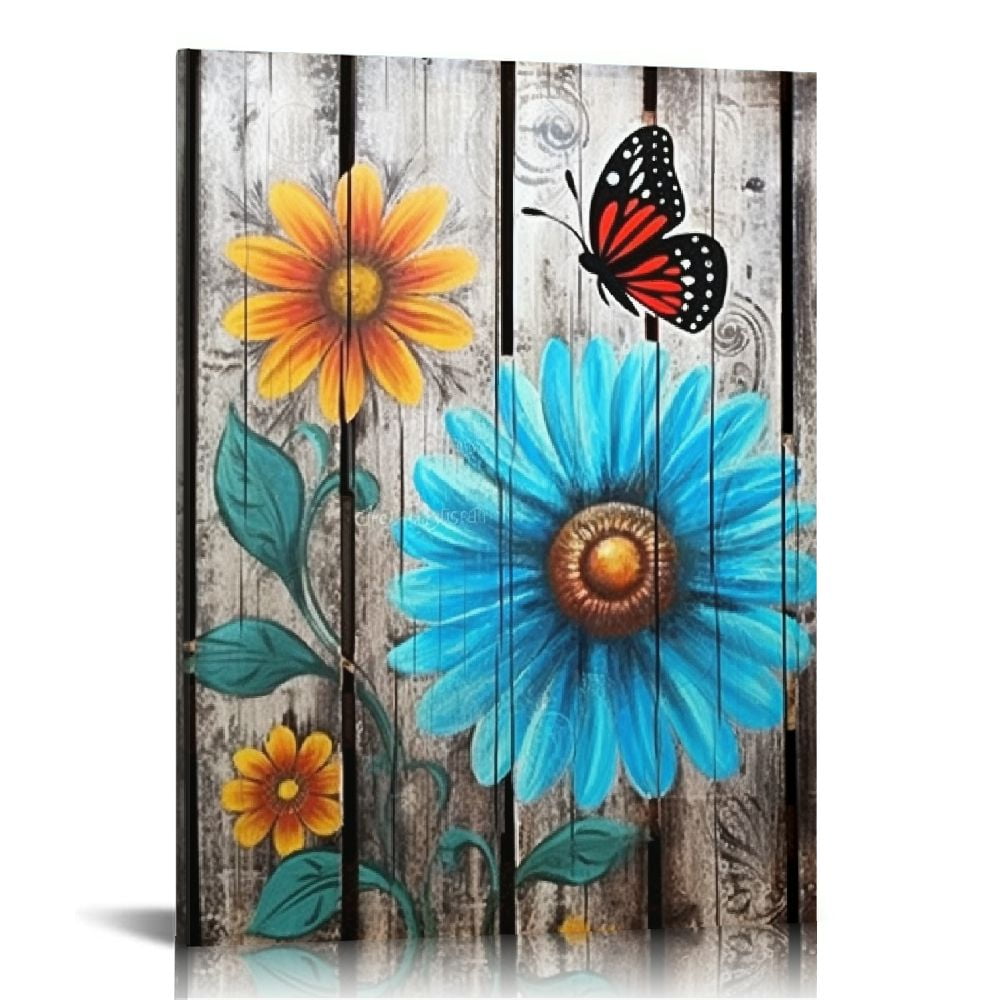 ARISTURING Farmhouse Canvas Wall Art Farmhouse Flowers Canvas Wall Art ...