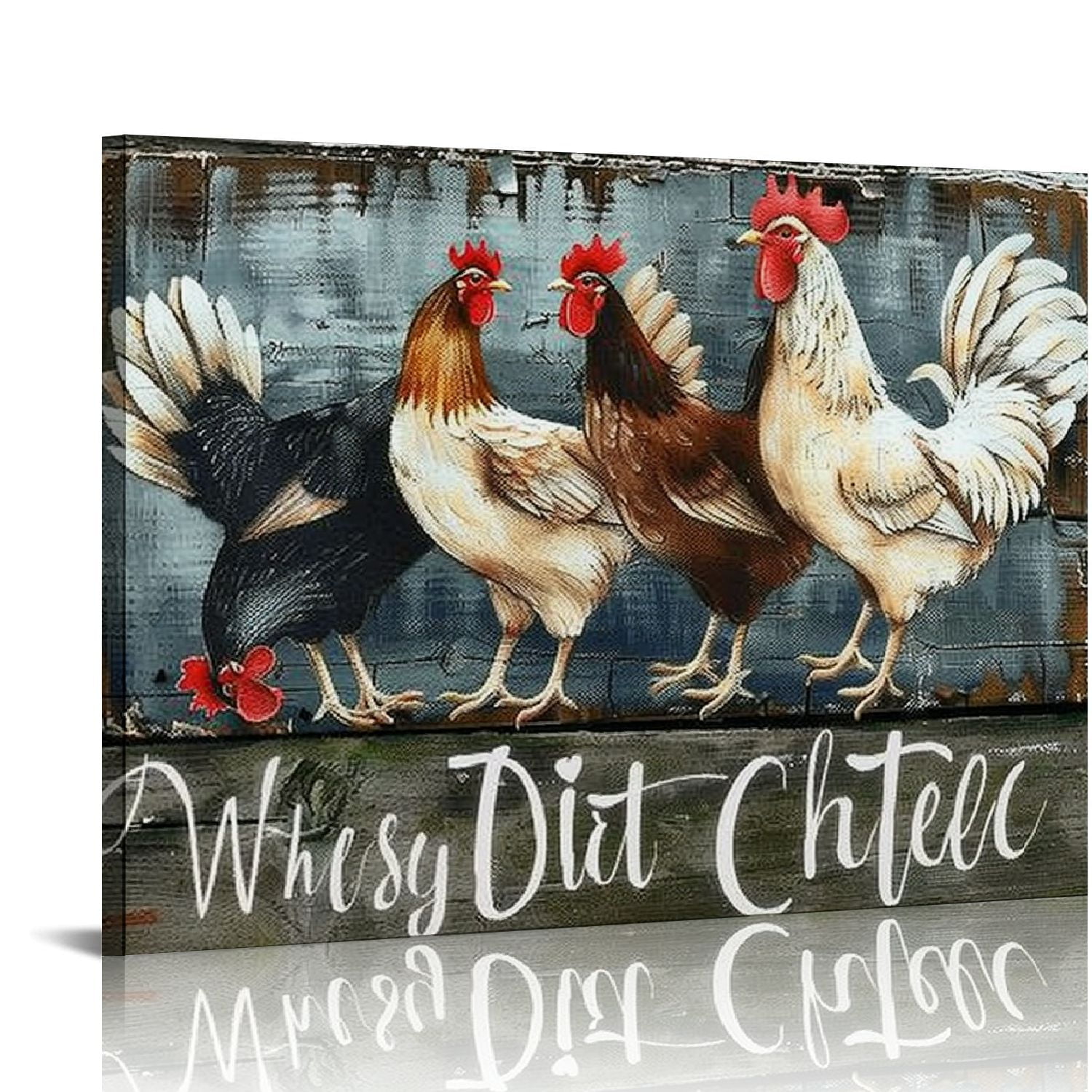 ARISTURING Farmhouse Rooster Wall Art Country Chicken Hen Hatching ...