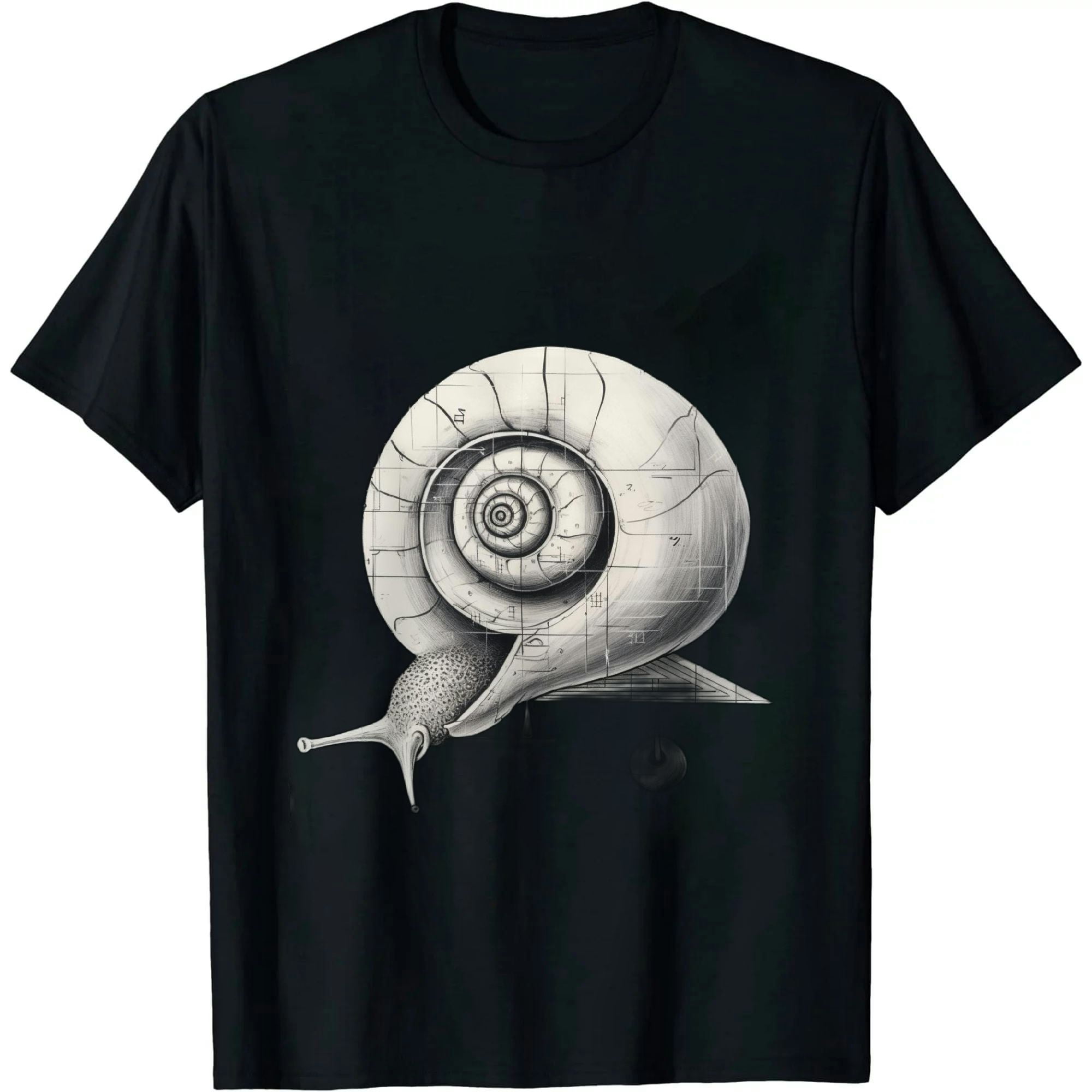 ARISTURING Fibonacci Snail Art Math The Golden Ratio Slug Gift Snail T ...
