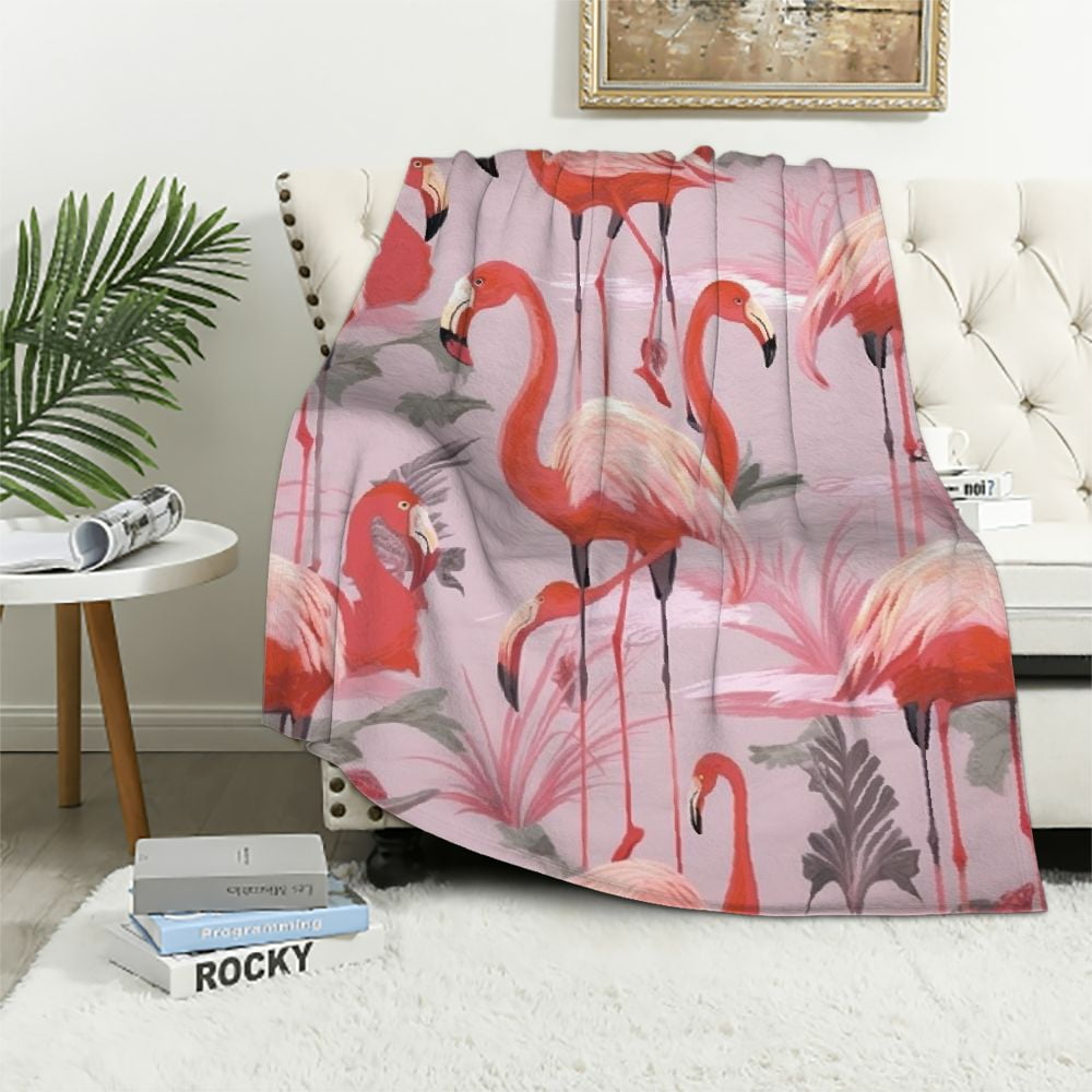 ARISTURING Flamingo Blanket Cute Pink Throw Blankets Soft Warm ...