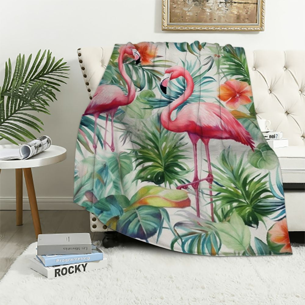ARISTURING Flamingo Blanket Throw Print Cozy Lightweight Durable Bed ...