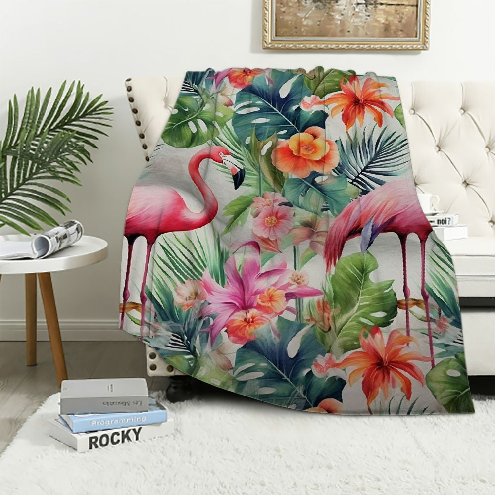 ARISTURING Flamingo Blanket Throw Print Cozy Lightweight Durable Bed ...