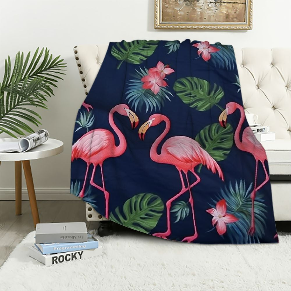 ARISTURING Flamingo Sherpa Blanket Comfort Warm Throw Blanket for Kids ...