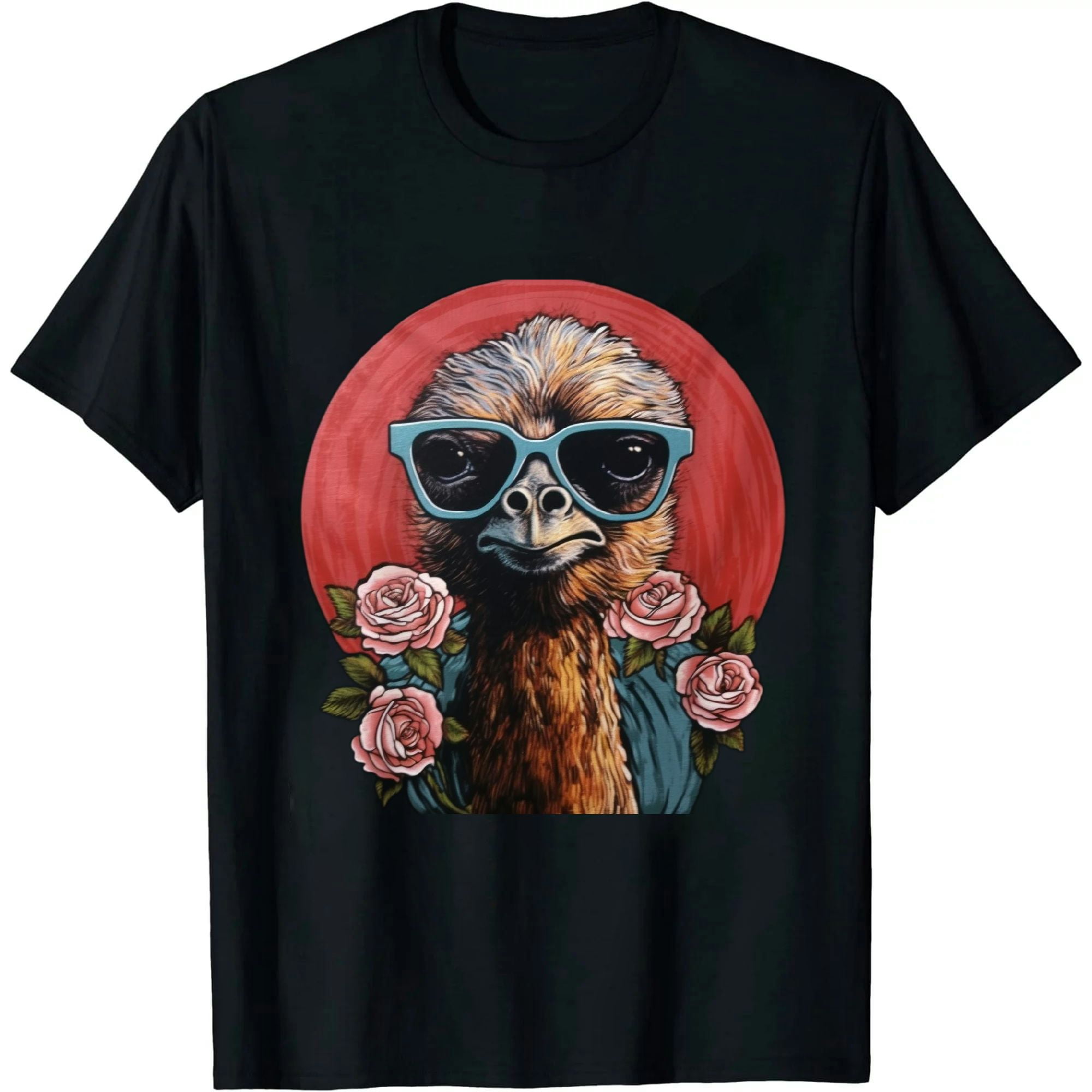 ARISTURING Floral Ostrich - Zookeeper Safari Animal Lover T-Shirt ...