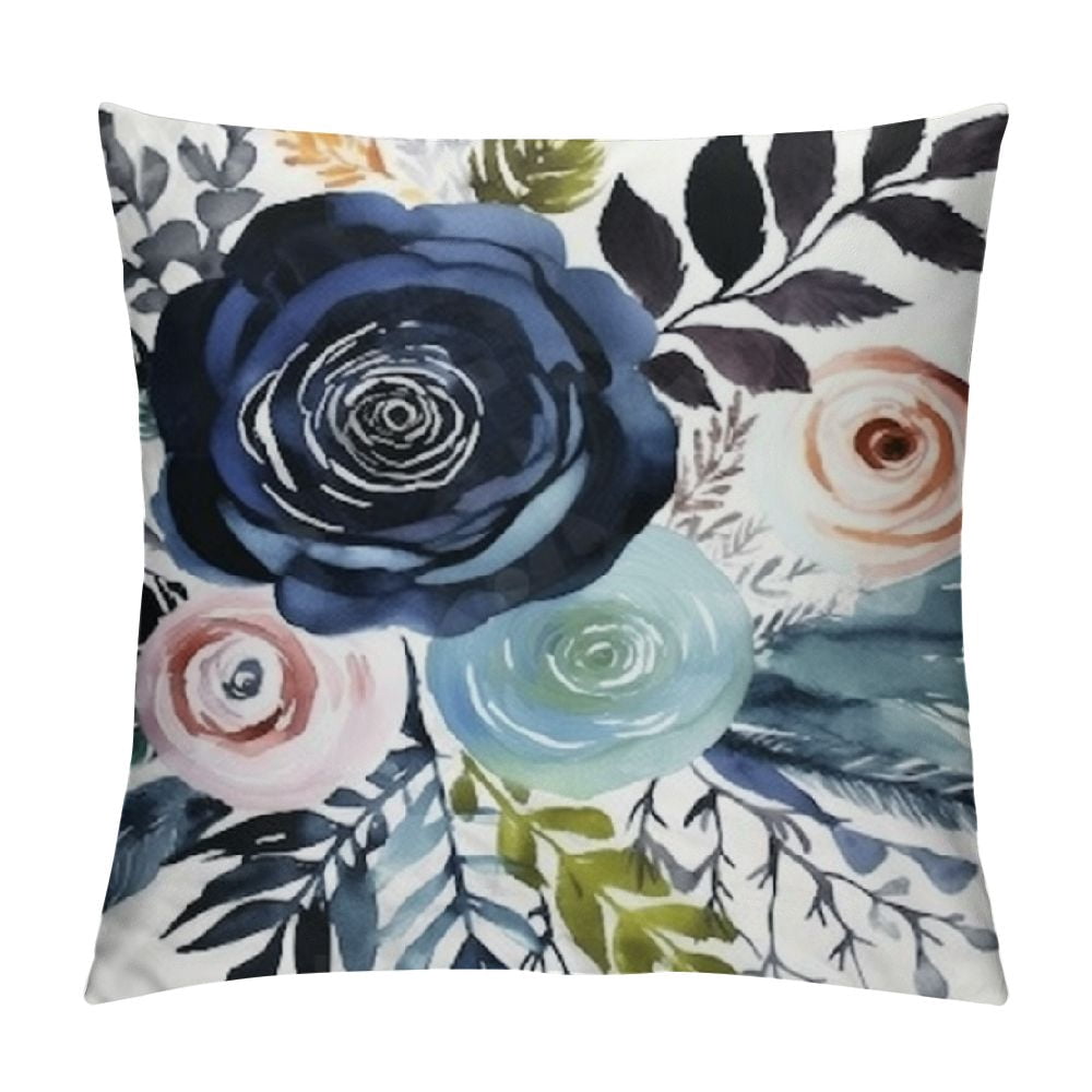 ARISTURING Floral Throw Pillow Covers Farmhouse Decorative Pillow ...