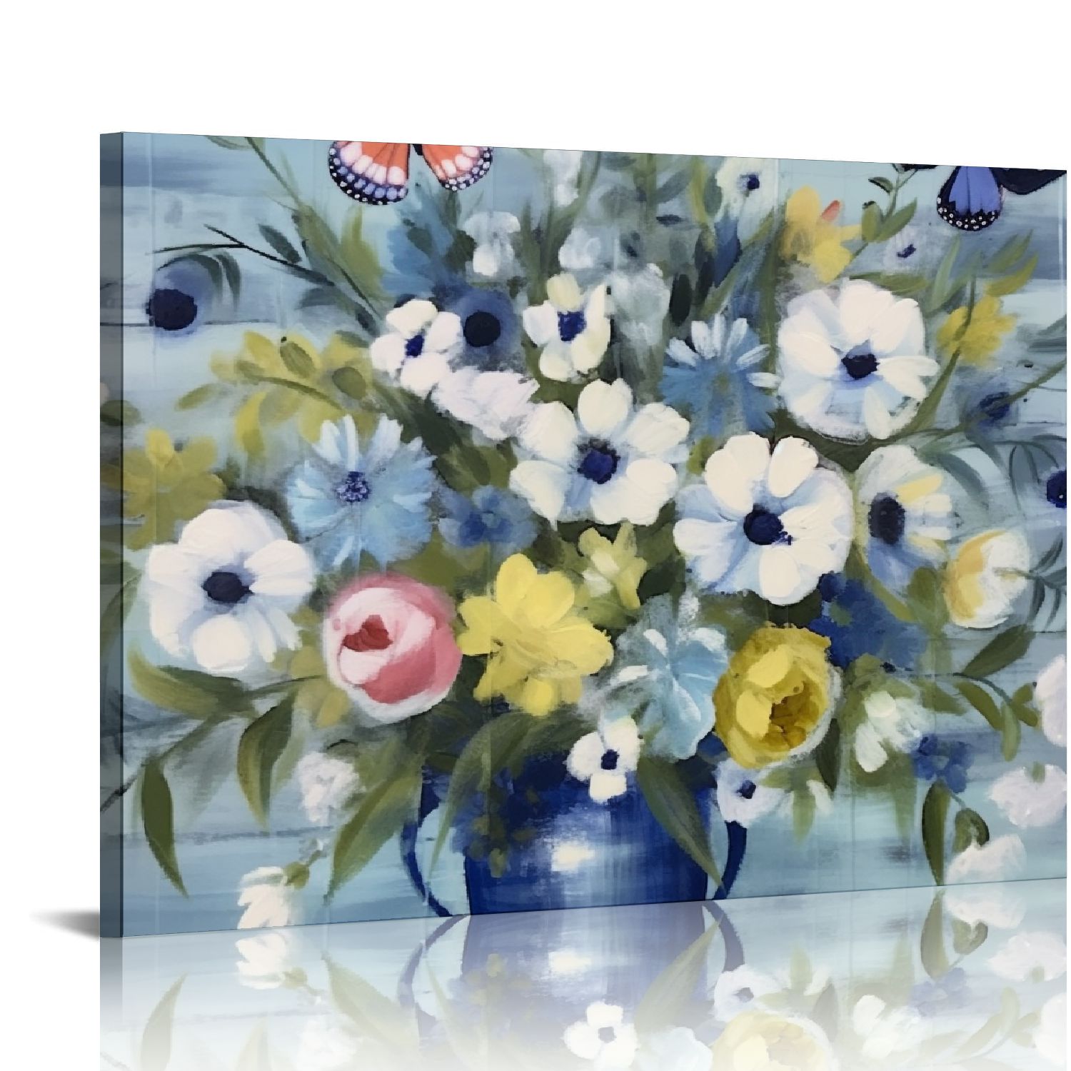 ARISTURING Flower Wall Art Today Chose Joy Pictures for Wall Decor ...