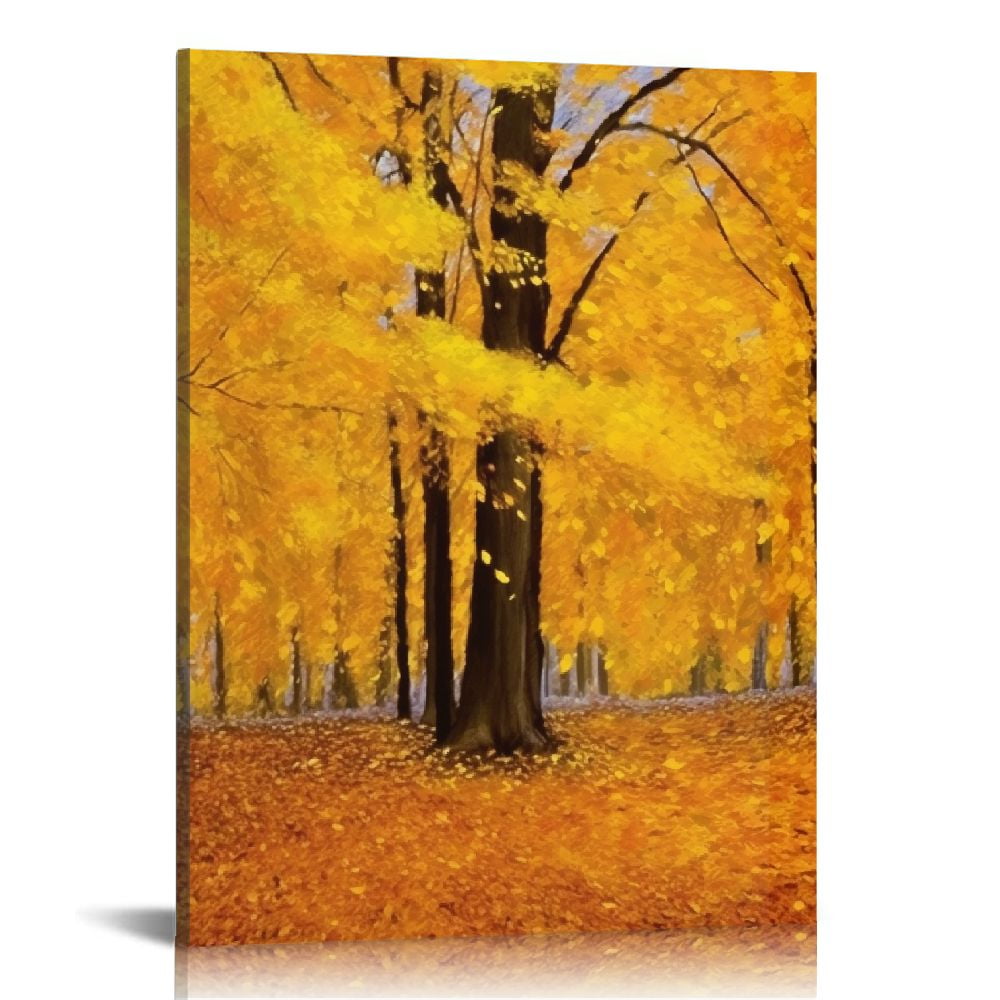 ARISTURING Forest Wall Art Decor - Decorative Framed Autumn Fall Tree ...