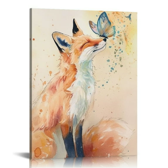 ARISTURING Fox Printable Wall Art Decor,Woodland Fox Animal Nursery ...