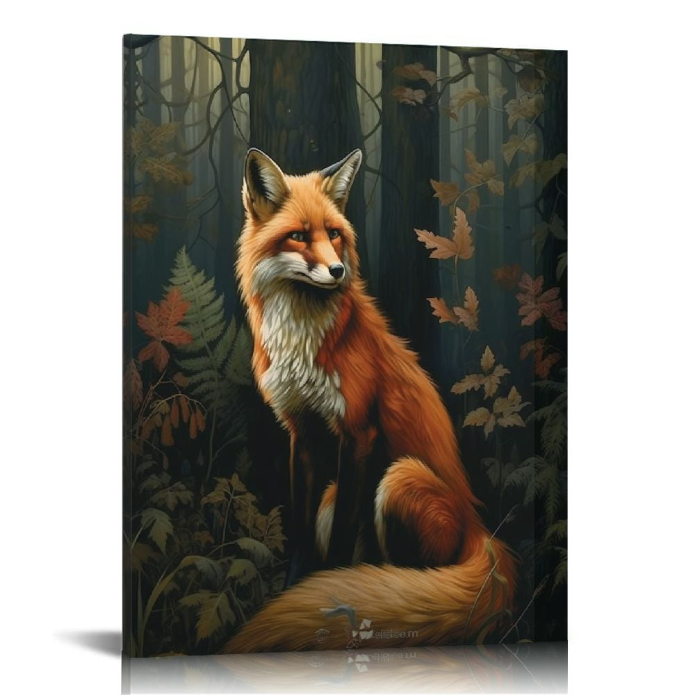 ARISTURING Fox Wall Art, Dark Cottagecore Prints, Animal Wall Art ...