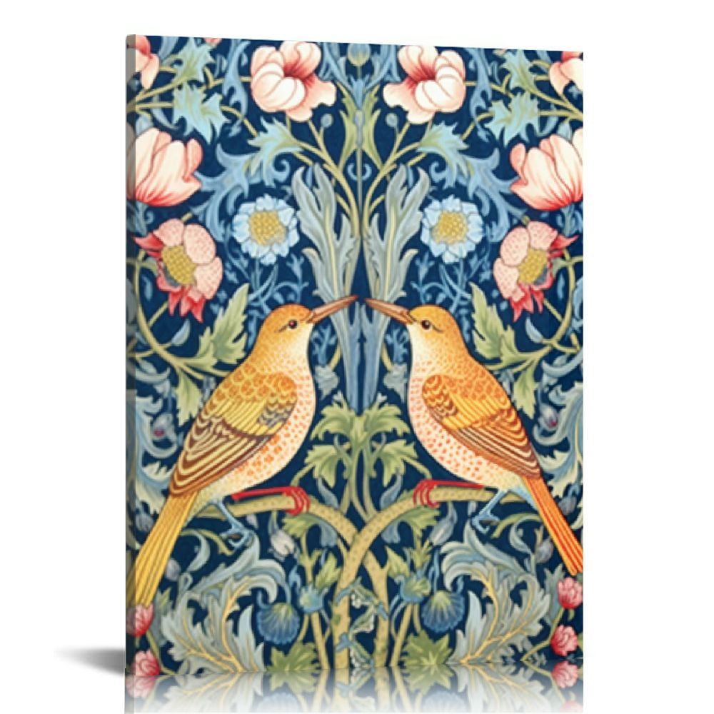 ARISTURING Framed Wall Art, William Morris Wood Canvas Wall Art ...