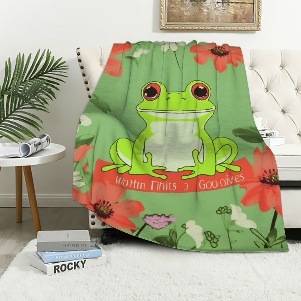 ARISTURING Frog Blanket for Girls Women Super Soft Cozy Frog Animal ...