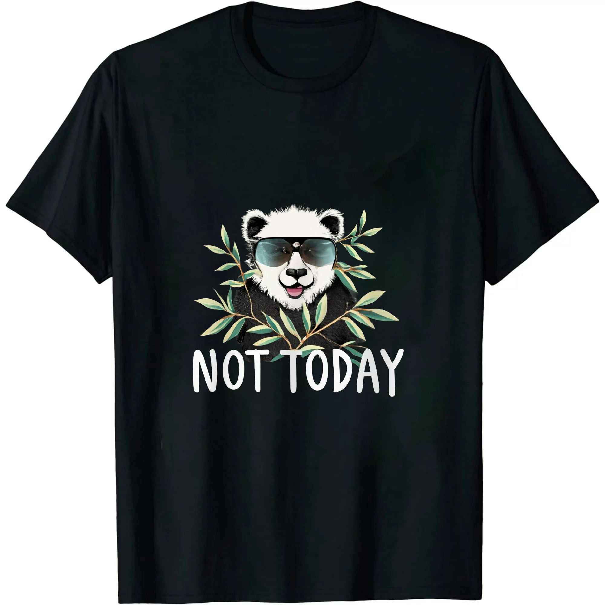 ARISTURING Funny & Adorable Nope Not Today Lazy Panda T-Shirt - Walmart.com