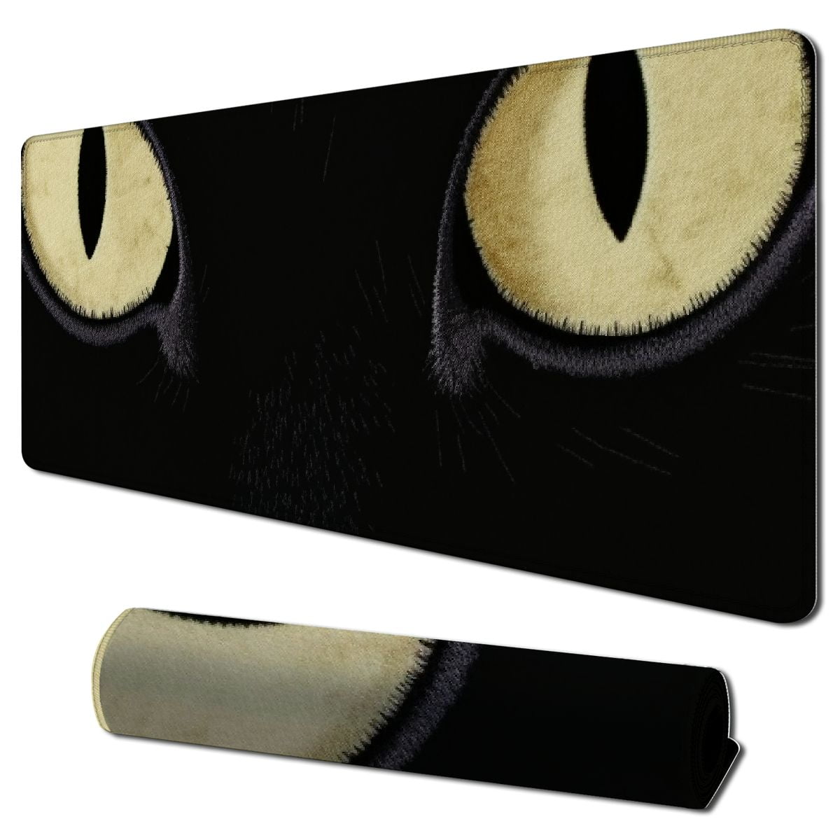 ARISTURING Funny Black Cat Mouse Pad Small Round Mouse Pads for Laptop ...