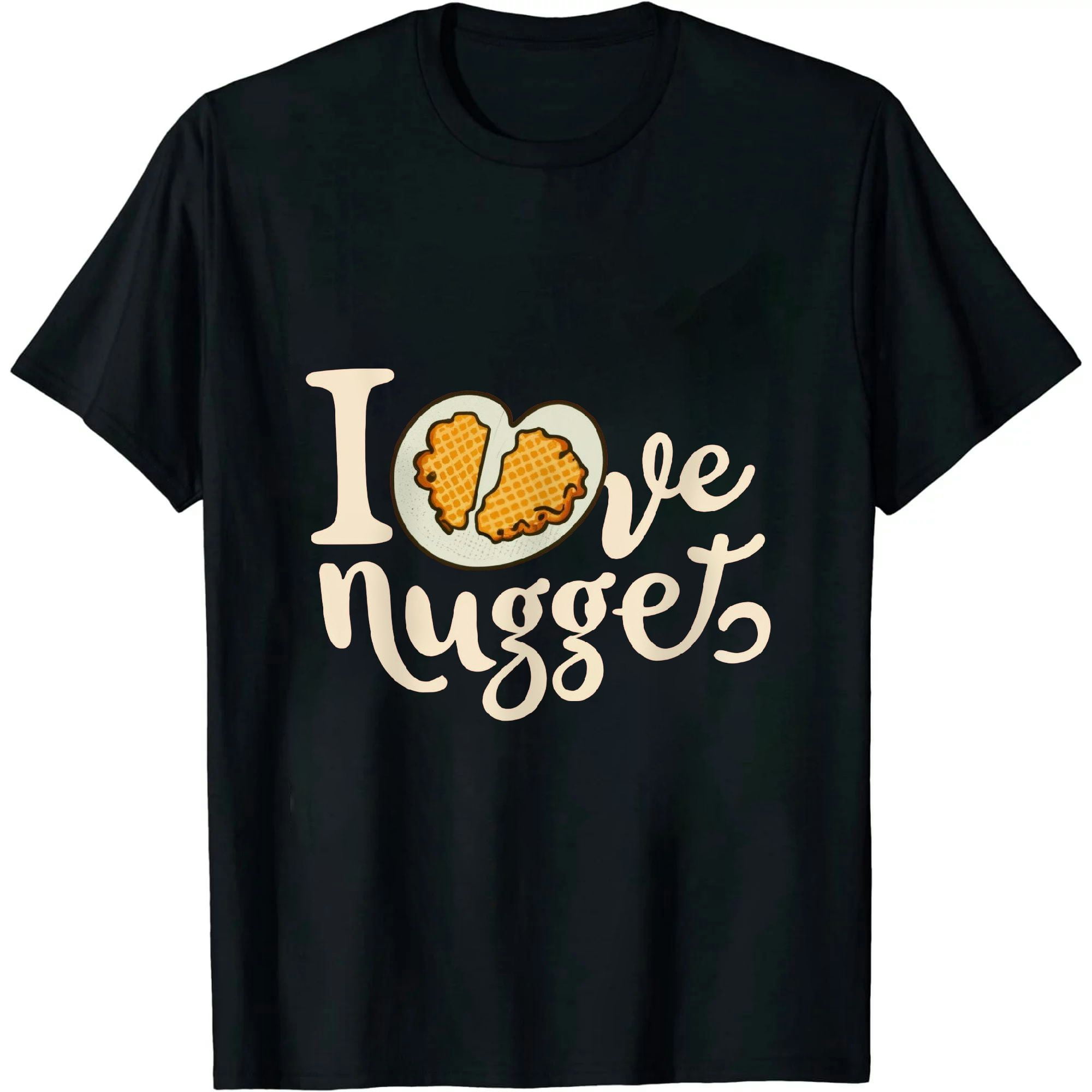 ARISTURING Funny Chicken Nugget Gift I Love Chicken Nuggets T-Shirt ...