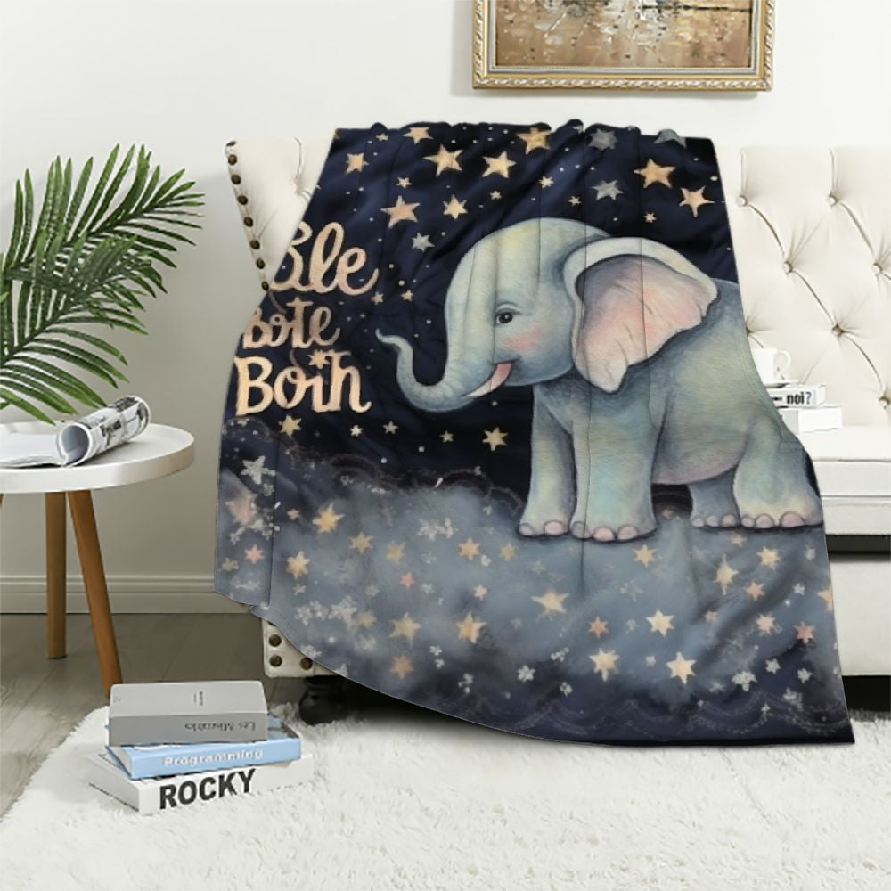 ARISTURING Funny Elephant Blanket Soft Cozy Cute Elephant Throw Blanket ...