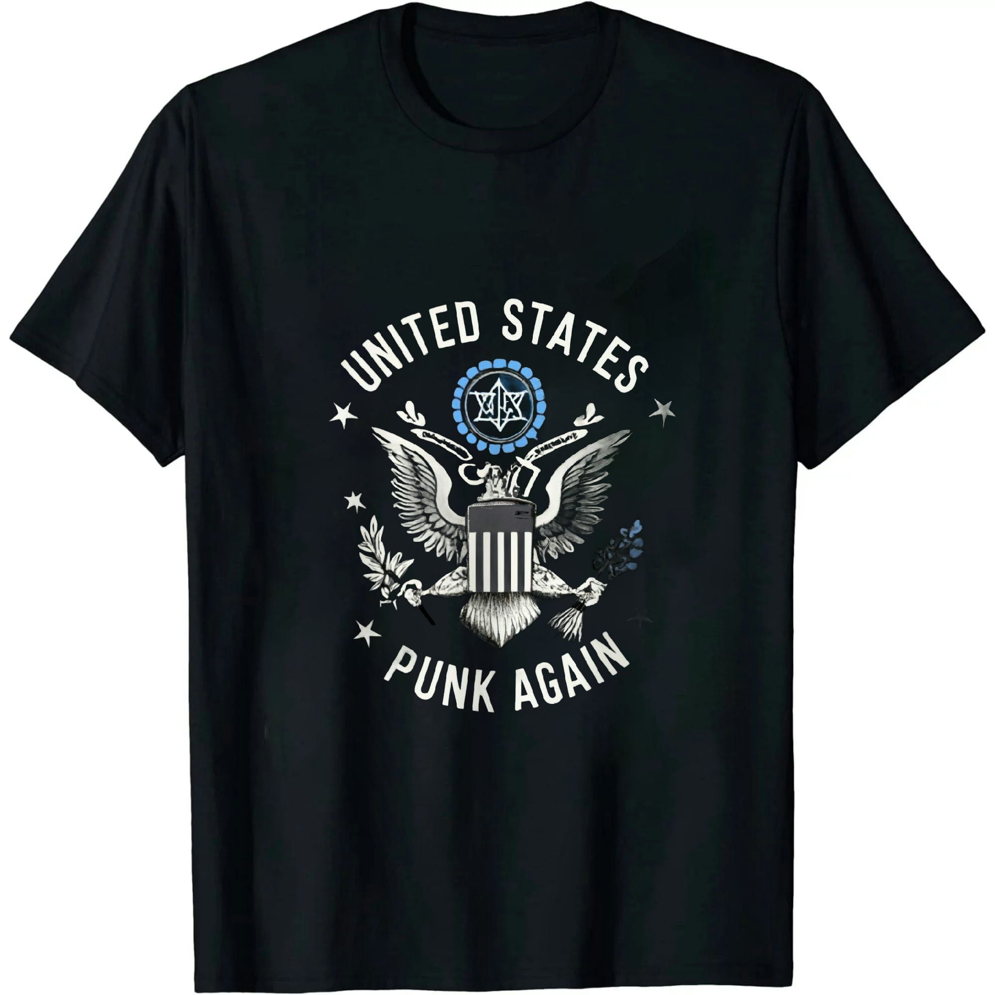 ARISTURING Funny Make America Punk Again Vintage Rock Seal T-Shirt ...