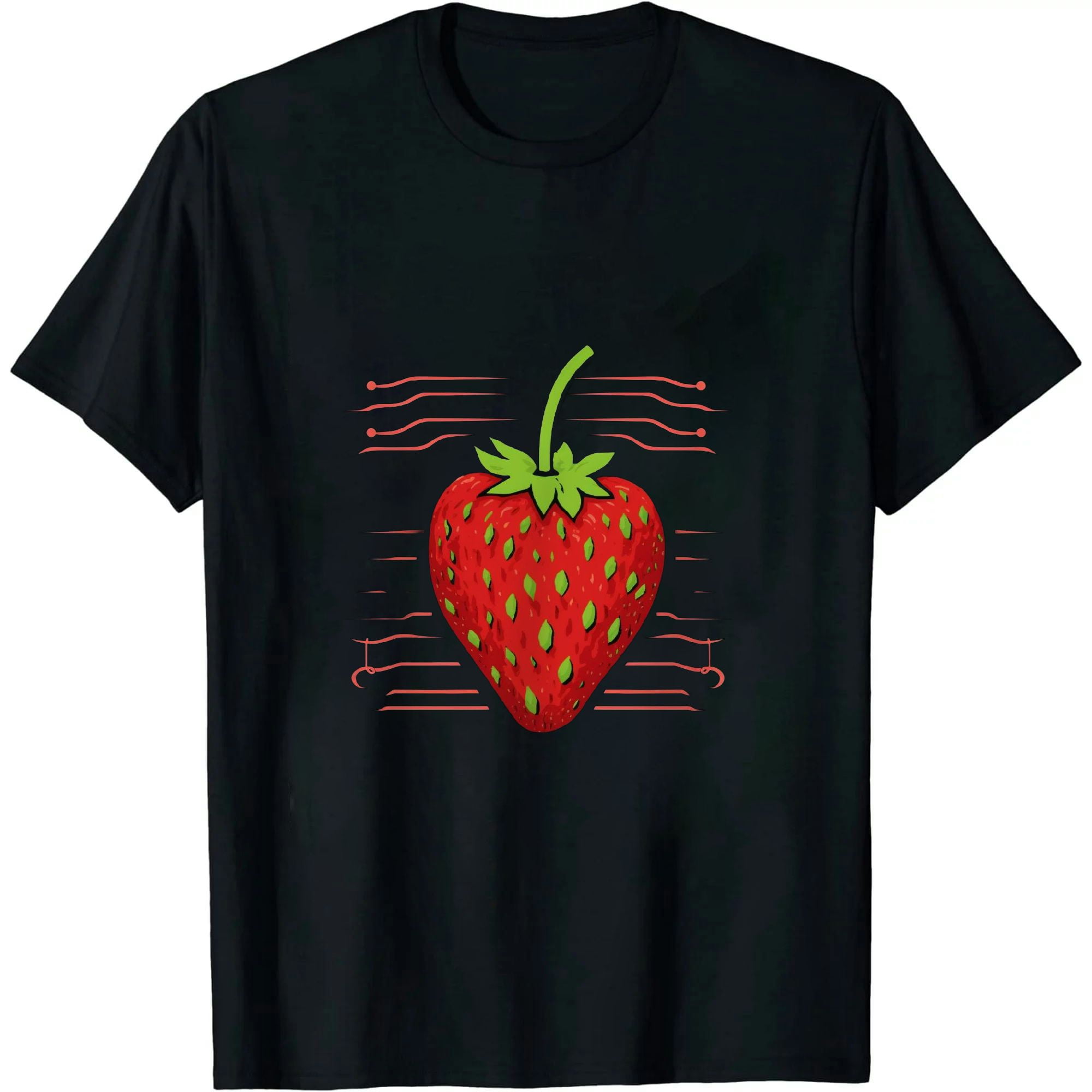 Jiayy Funny Strawberry Design For Men Women Strawberries Heartbeat T ...