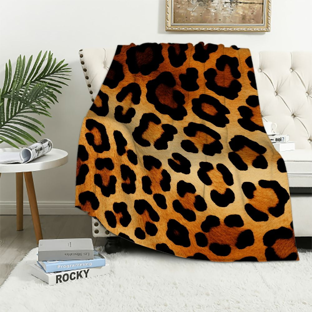 ARISTURING Fur Throw Blanket Leopard Bed Blanket 50"x70" Super Soft ...