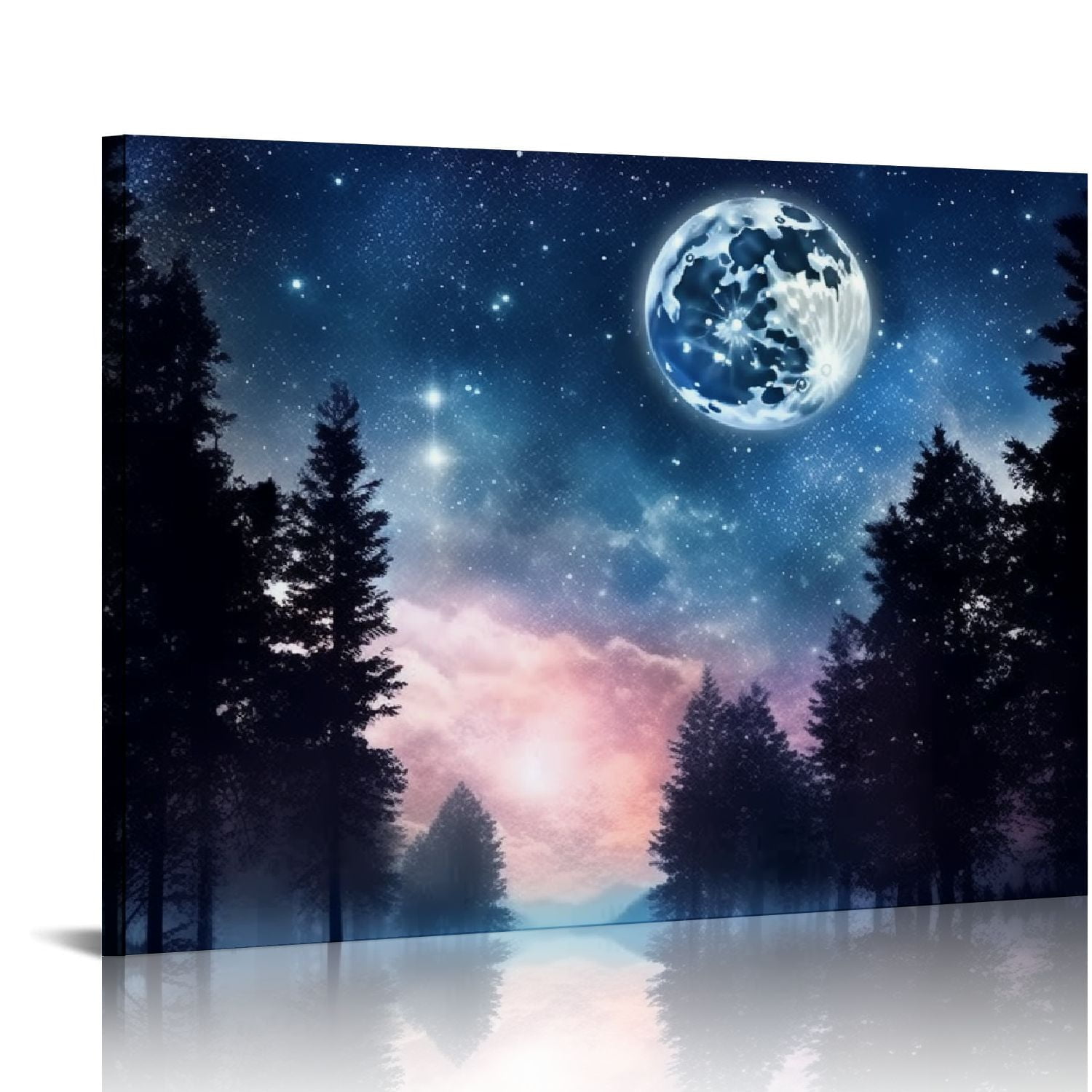 Jiayy Galaxy Wall Decor for Room Canvas Wall Art Colorful Nebula Starry ...