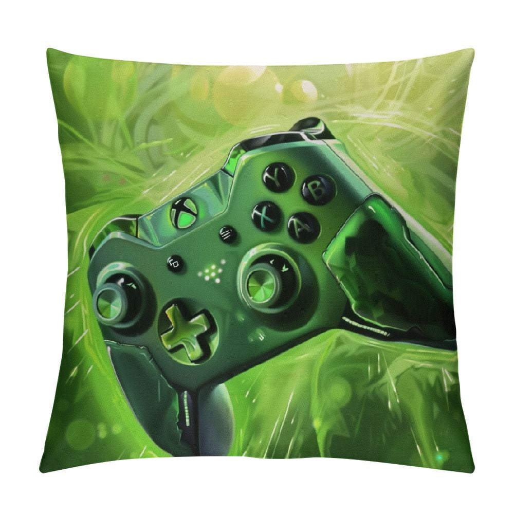 ARISTURING Gamer Decorative Throw Pillow Covers, Soft Gaming Square ...