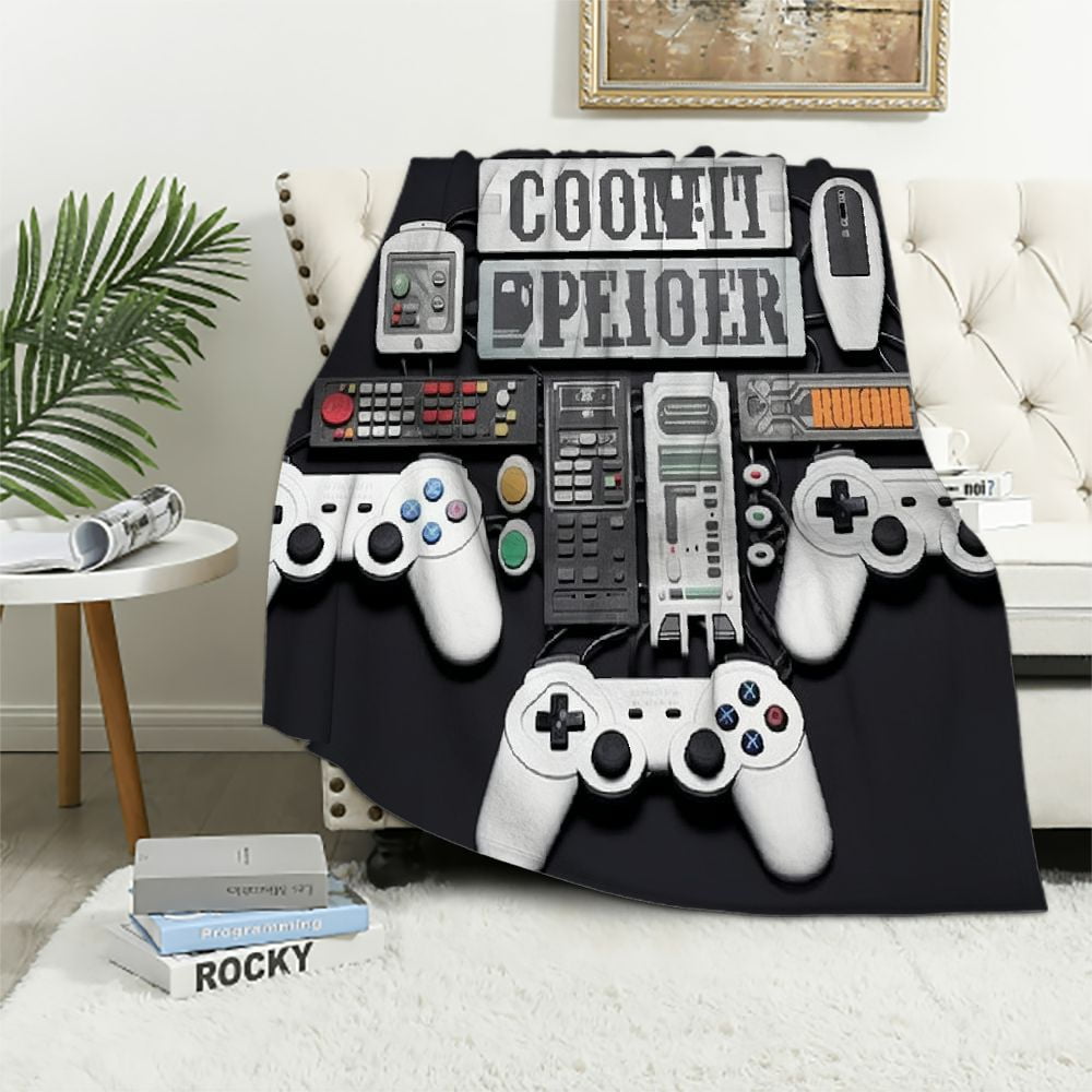 ARISTURING Gamer Gifts Throw Blanket Video Game Gaming Room Decor Funny ...