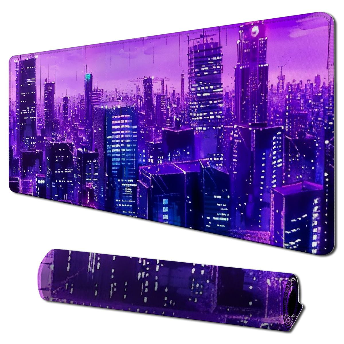 ARISTURING Gaming Mouse Pad, Blacklight Metaverse City Extended Large ...