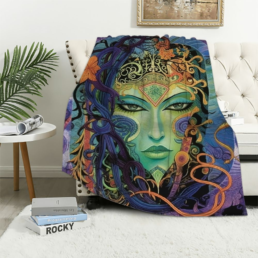ARISTURING Garden Blanket - Celtic Gift Throw Woven from Cotton ...