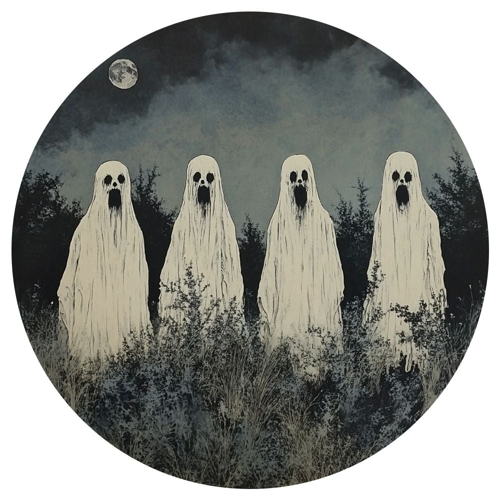 ARISTURING Ghosts Moon Field Flannel Floor Mat - Round Living Room ...