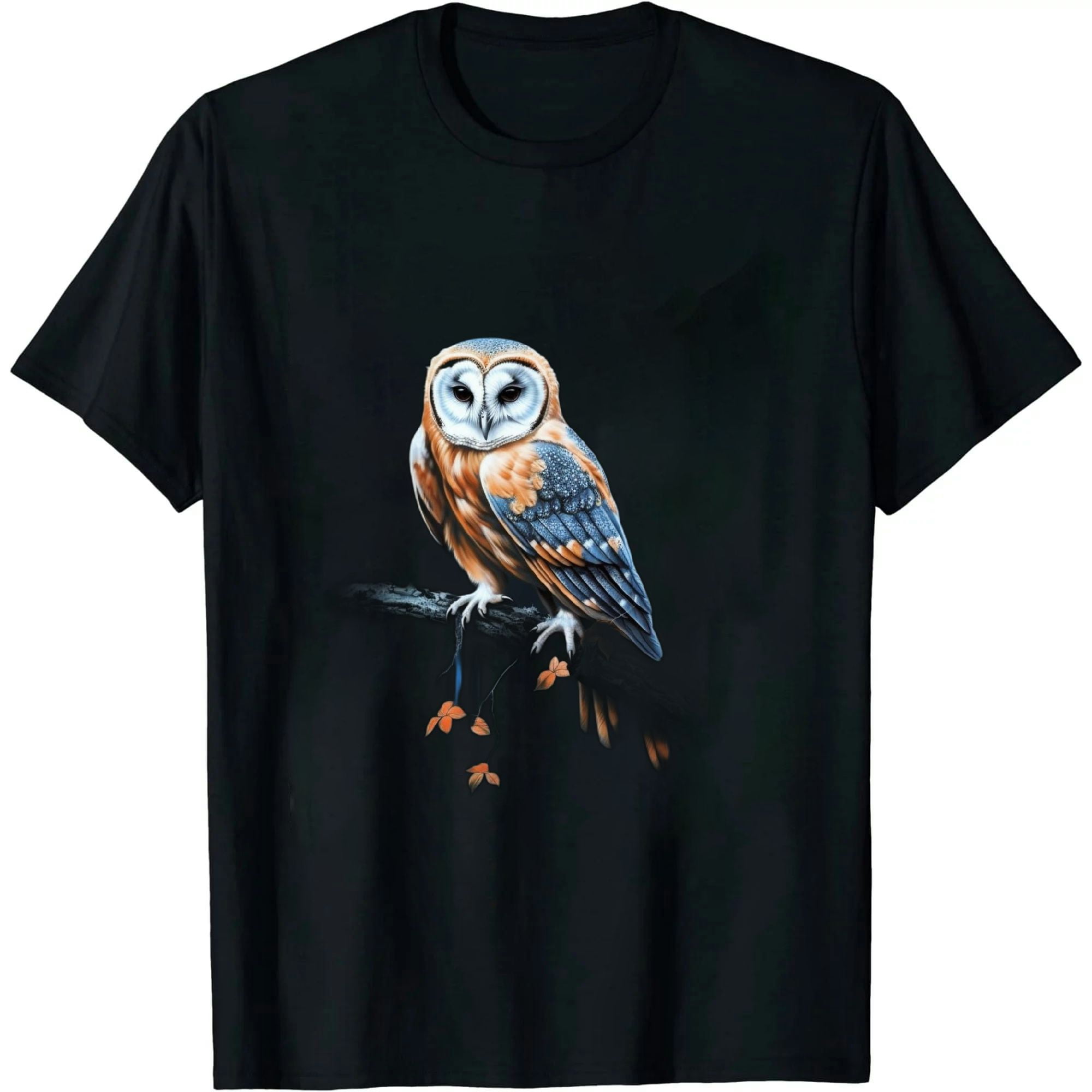 ARISTURING Gift Owl Barn Owl Realistic Nature Volatile Trees T-Shirt ...
