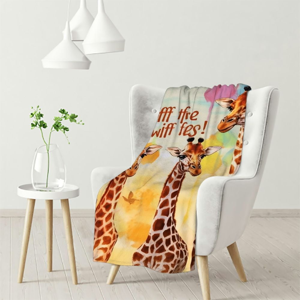 HENGT Giraffe Blanket Giraffe Throw Blanket for Women, Men and Kids ...