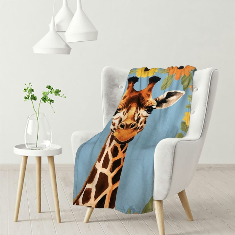 HENGT Giraffe Gifts Throw Blanket for Women, Girls, Flannel Plush Bed ...