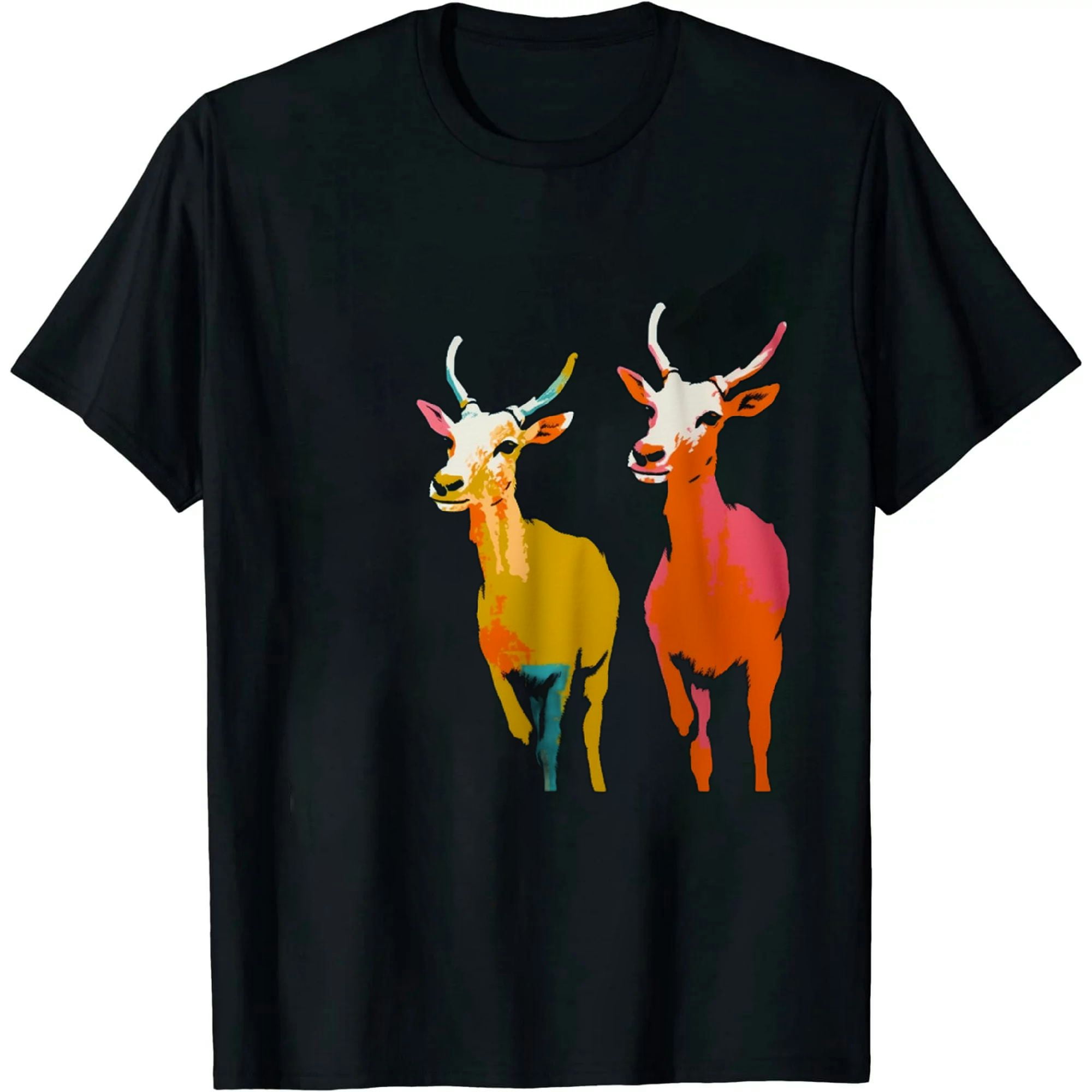 ARISTURING Goat Vintage Retro Farm Animal Goats Farmer Gift T-Shirt ...