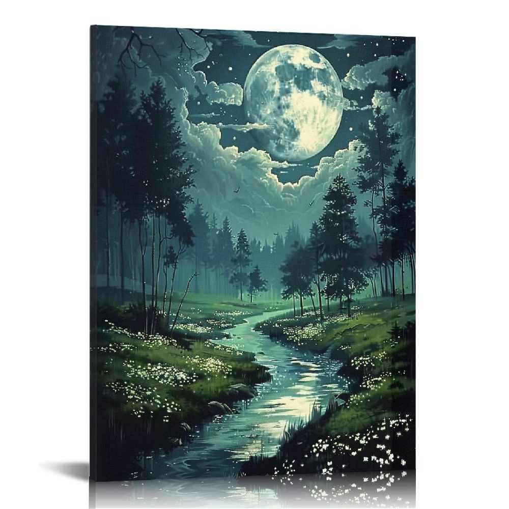 ARISTURING Gothic Landscape Wall Art Dark Academia Paintings Forest ...
