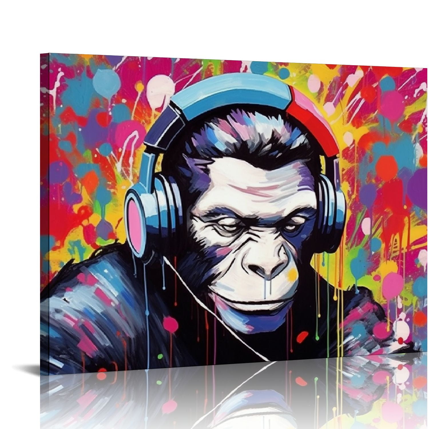 ARISTURING Graffiti Wall Art - Graffiti Canvas Wall Art, Colorful DJ ...