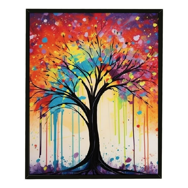 ARISTURING Graffiti tree of Life- Abstract Canvas Wall Art for Living ...