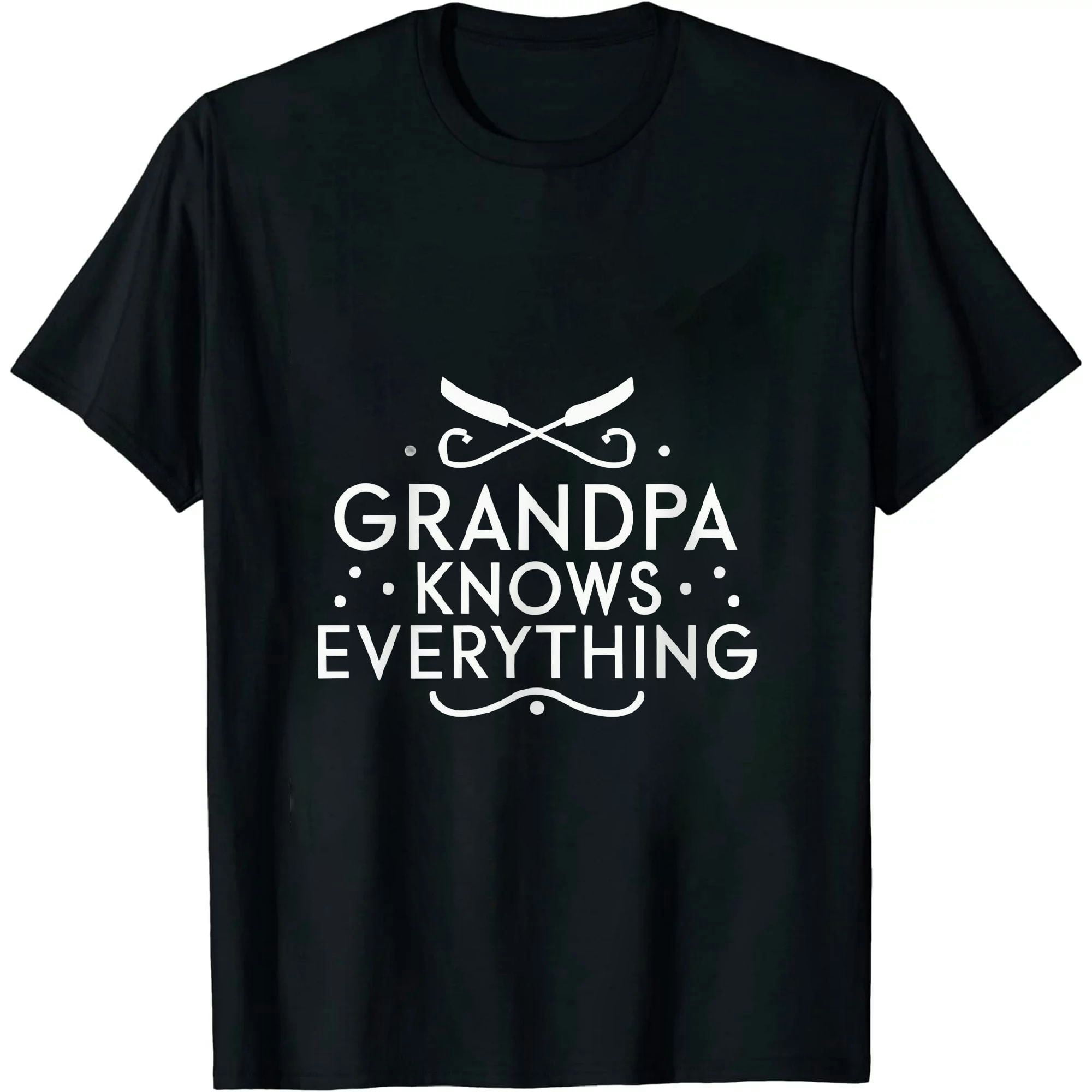 Aristuring Grandpa Knows Everything Shirt 60th T Funny Fathers Day