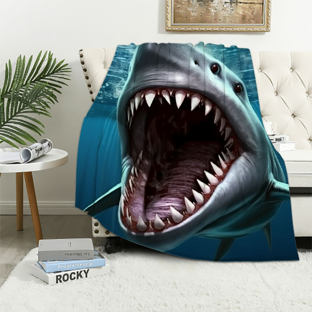 ARISTURING Great White Shark Blanket for Bed Jaws Throw Blanket for ...