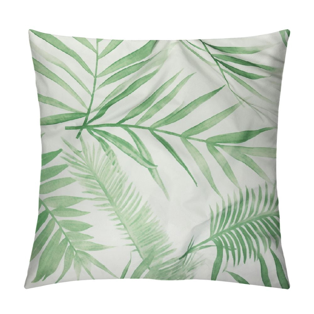 ARISTURING Green Plant Leaf Decorative Throw Pillow Covers for Couch ...